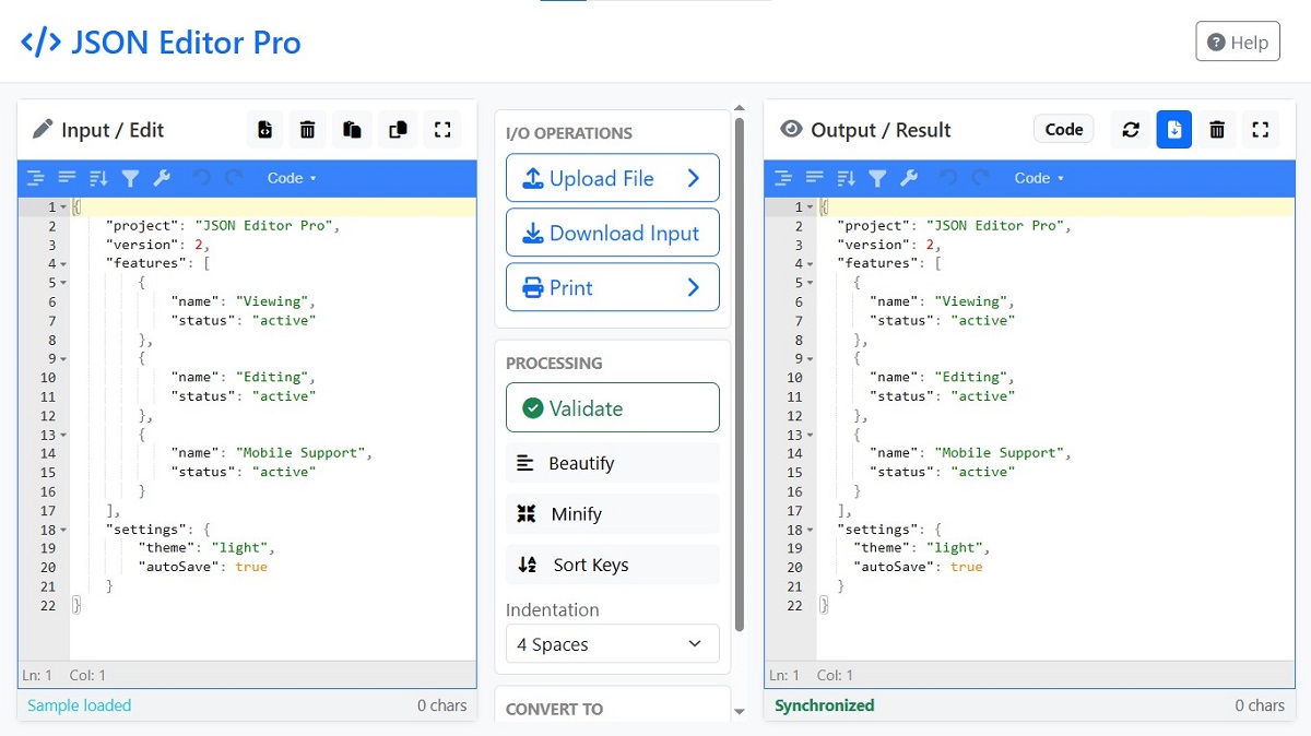 JSON Editor Pro Online | JSON Formatter, Validator, Beautifier, Viewer
